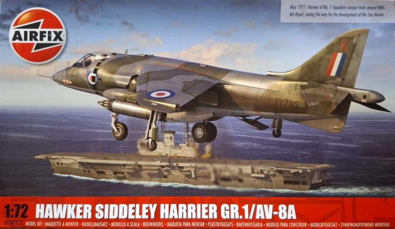Airfix 1:72nd scale Aircraft – Hawker Siddeley Harrier GR.1/AV-8A ...