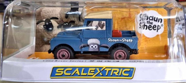 Scalextric 1:32nd scale slot car – Shaun The Sheep and the Land Rover ...