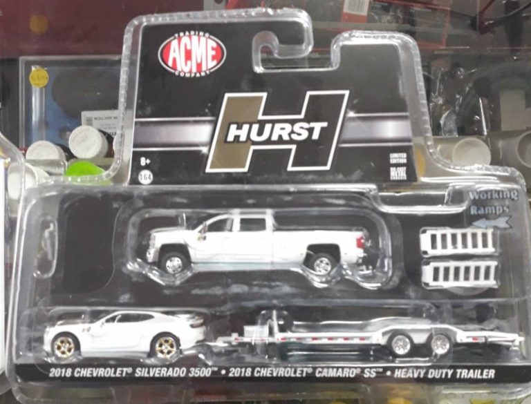 ACME 1:64th scale Diecast – 2018 Chev 3500 Dually & Camaro SS “Hurst ...