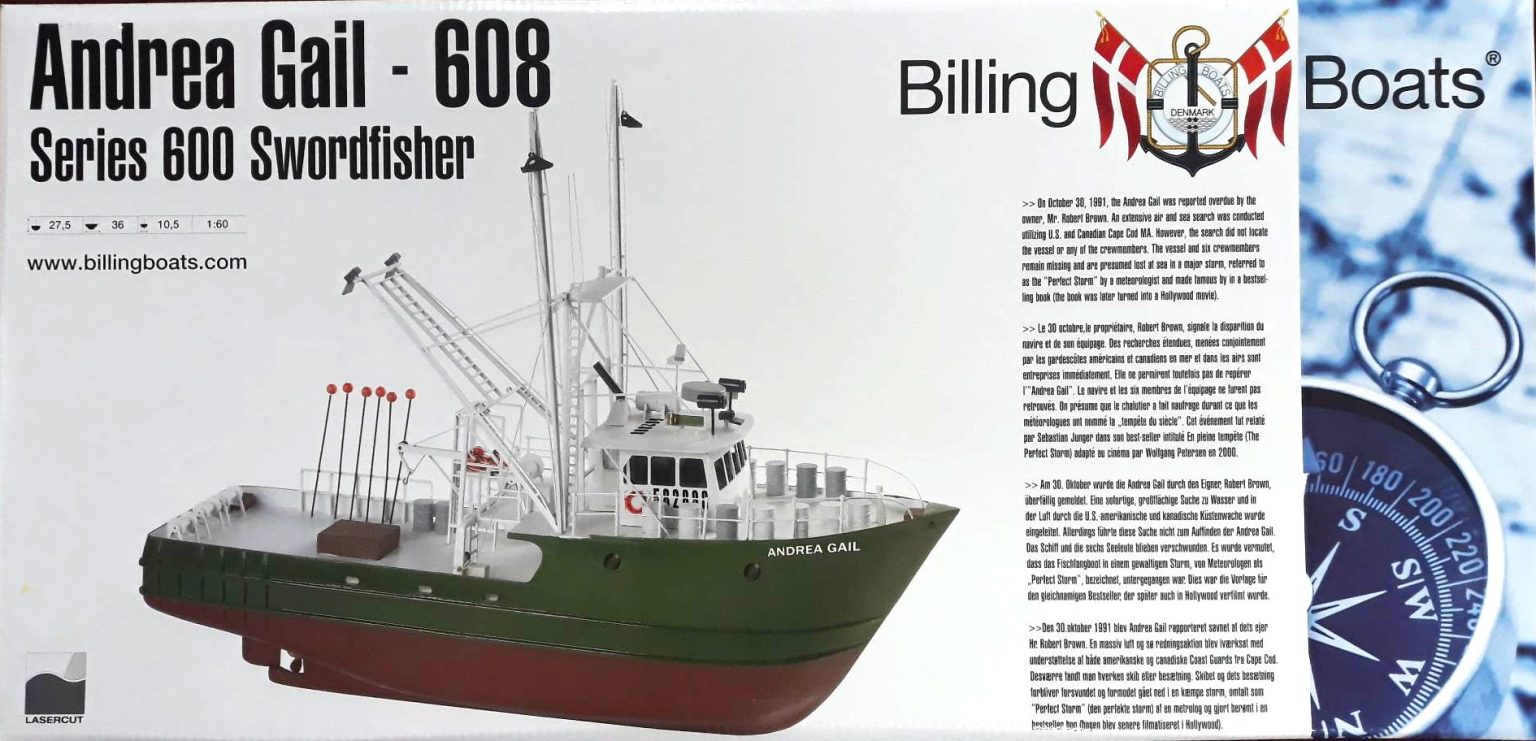 Billings Wooden Ship Models – 1:60th scale Andrea Gail – 608 – Mr Models