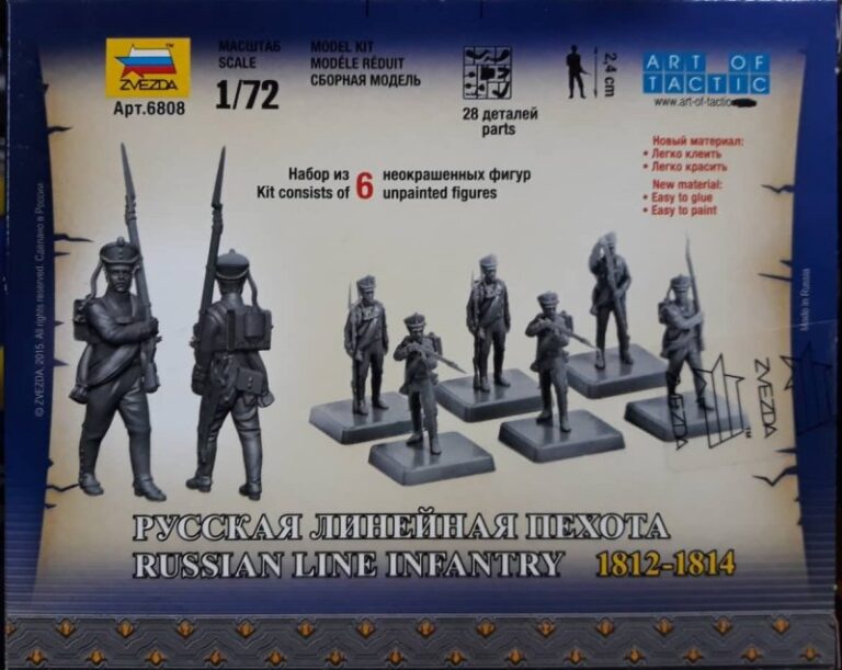 Zvezda 1:72nd Figures – Russian Line Infantry – 6808 – Mr Models