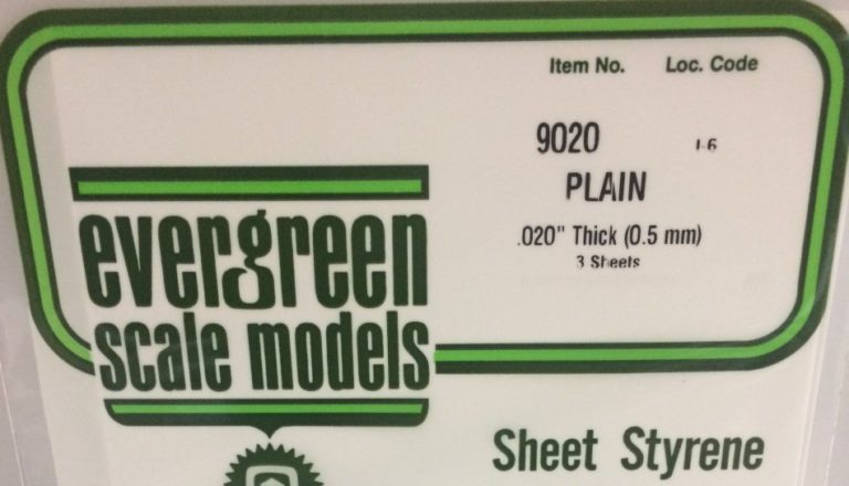 Evergreen Styrene Sheet – White 0.5mm (020″) – 9020 – Mr Models