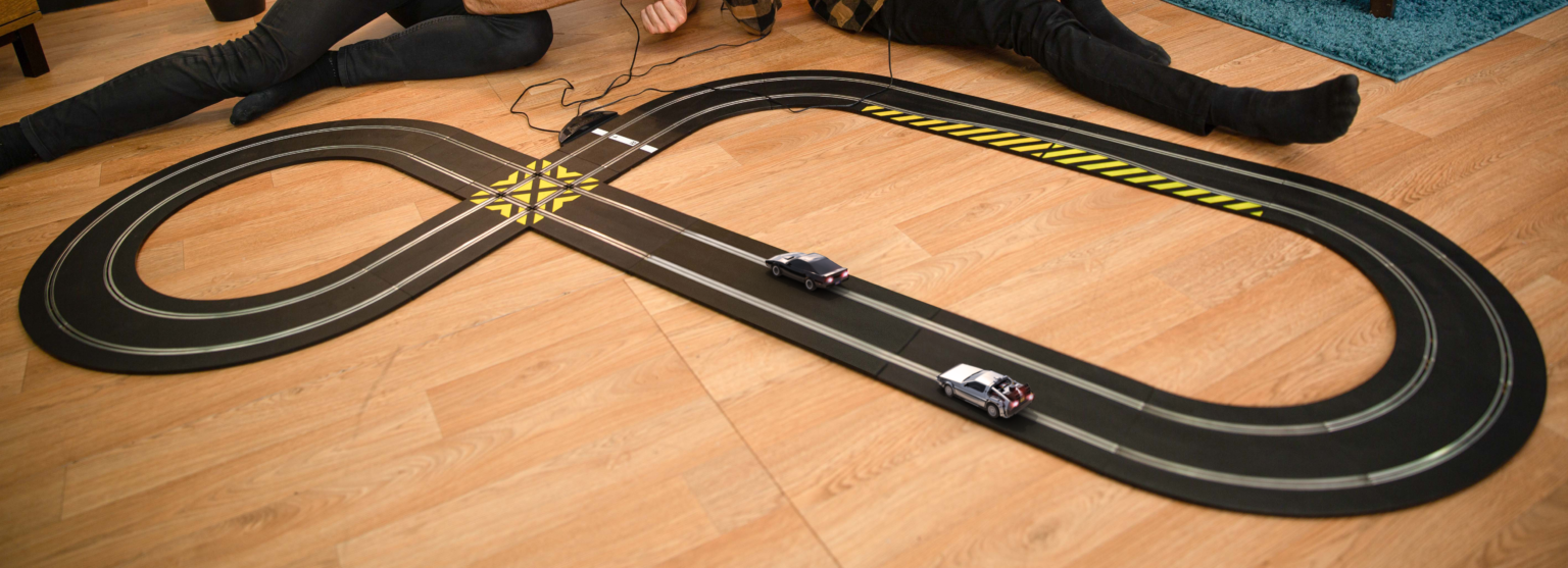 Scalextric Slot Car 1: 32 Scale – 1980s TV – Back to the Future vs ...