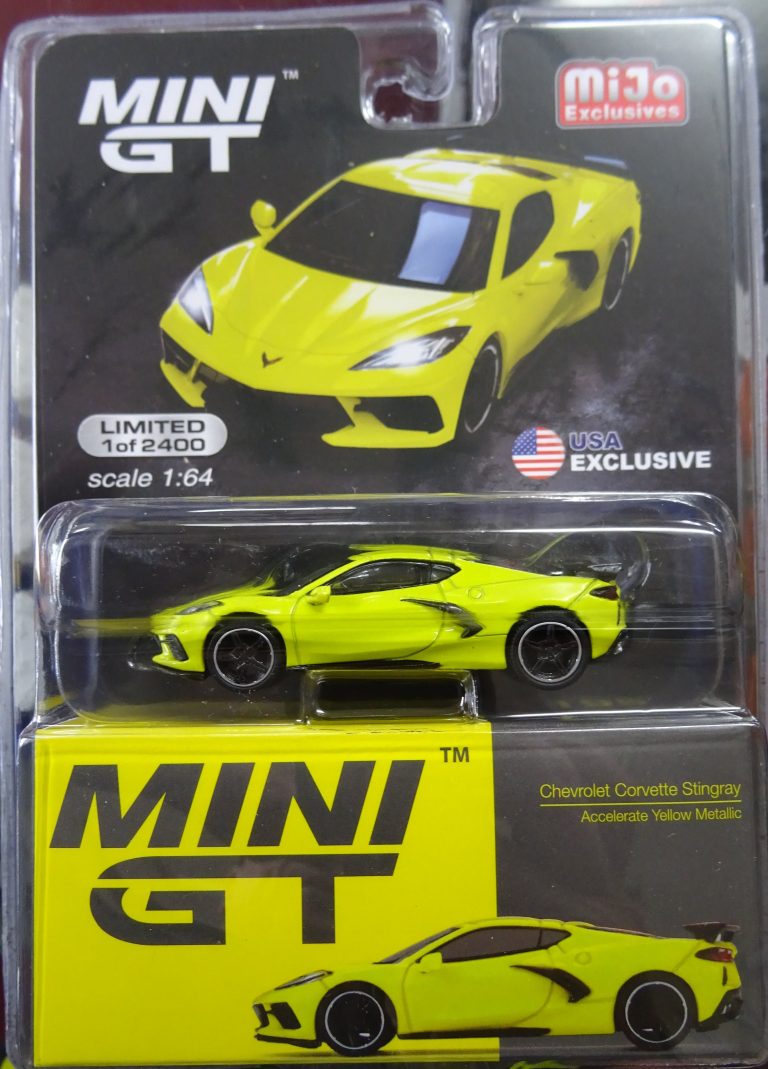 Mini GT 1:64th scale – Chevrolet Corvette C8 Yellow 2020 – 195 – Mr Models
